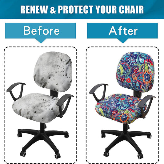 Office Chair Cover Stretch Printed Office Computer Chair Covers, Soft ...