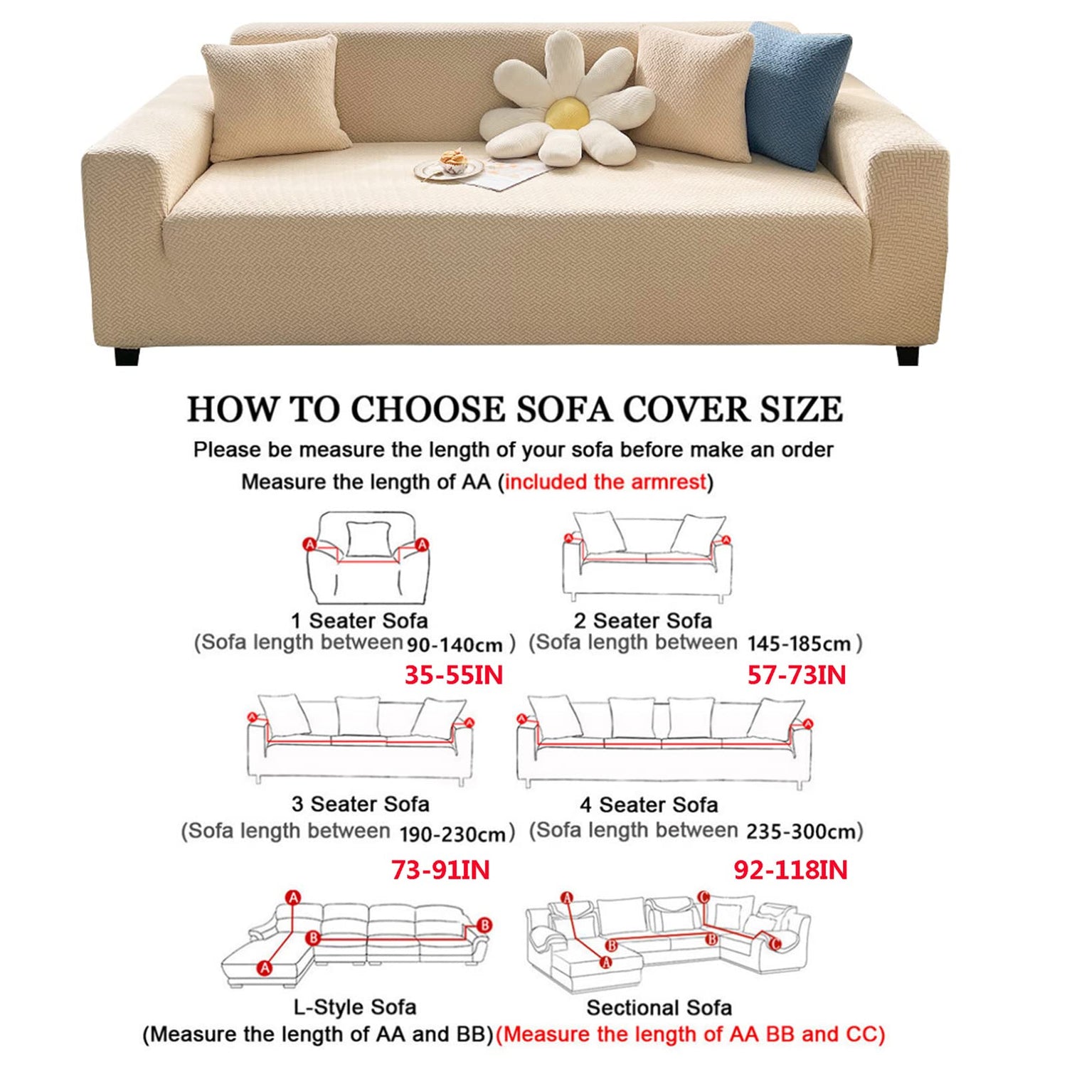 Anti-Scratching All-Inclusive Solid Pattern Sofa Cover