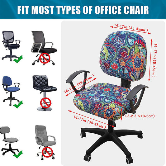 Office Chair Cover Stretch Printed Office Computer Chair Covers, Soft ...