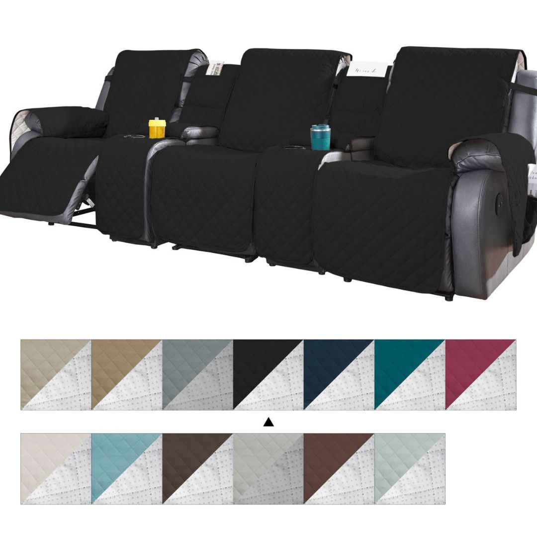 Recliner Cover with Center Console, 100% Waterproof Pet Loveseat Cover ...