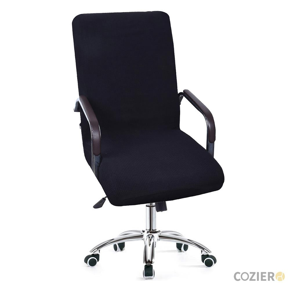 Office Chair Cover Stretchable Water Resistant Beige Stretch Jacquard ...