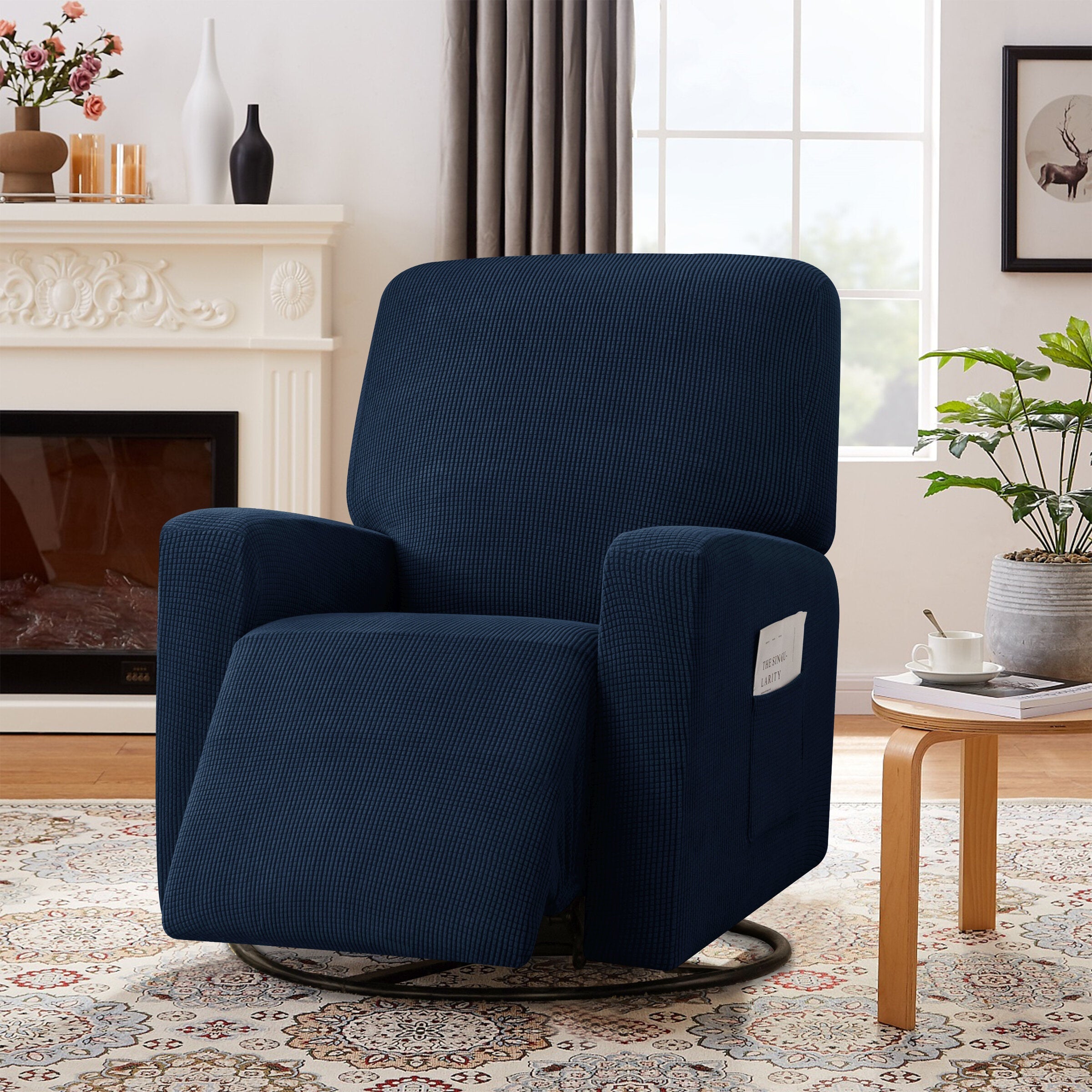 Recliner Chair Cover High Stretch Jacquard Fabric Recliner Slipcover ...